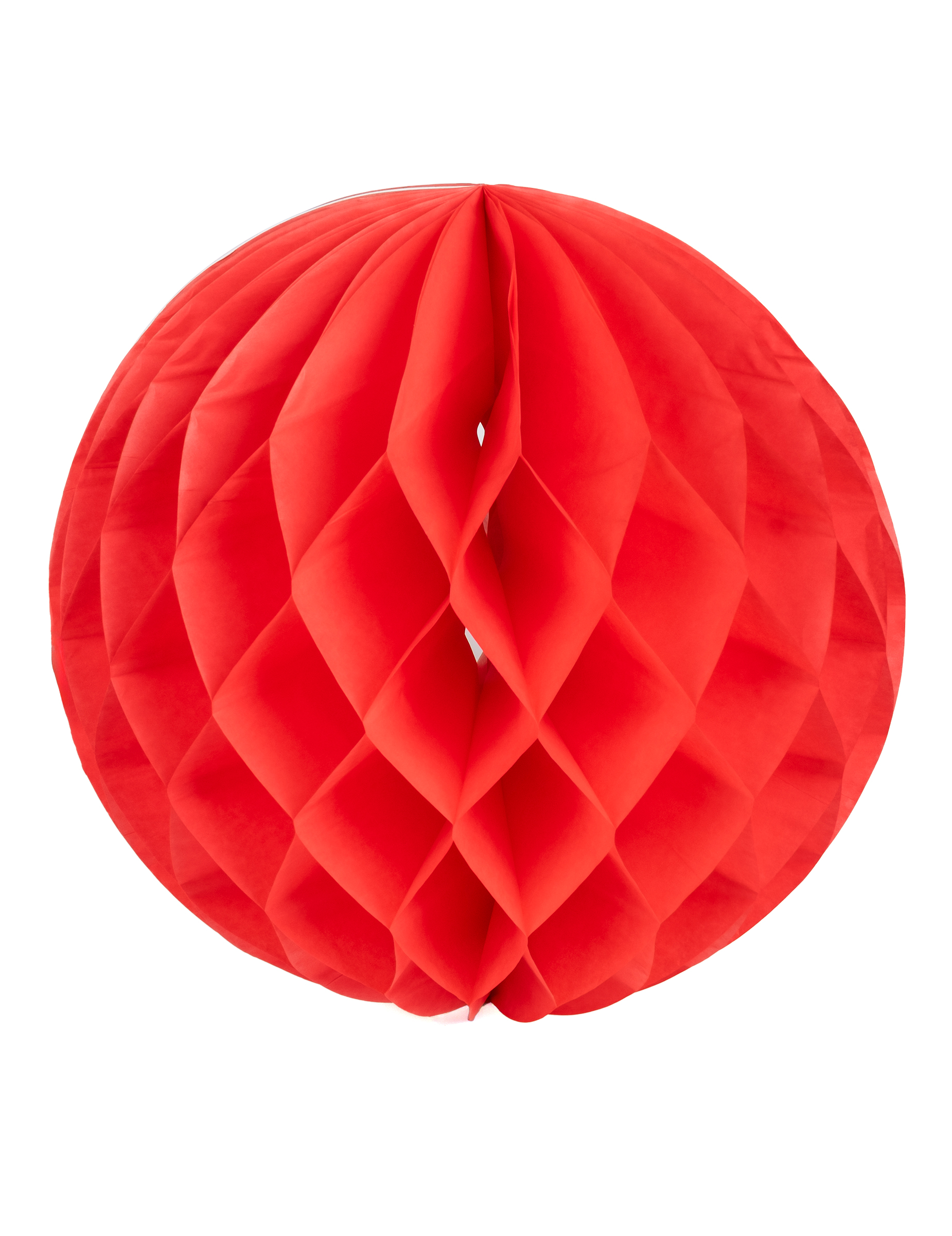 Rode papieren bal 25 cm - Partyversiering
