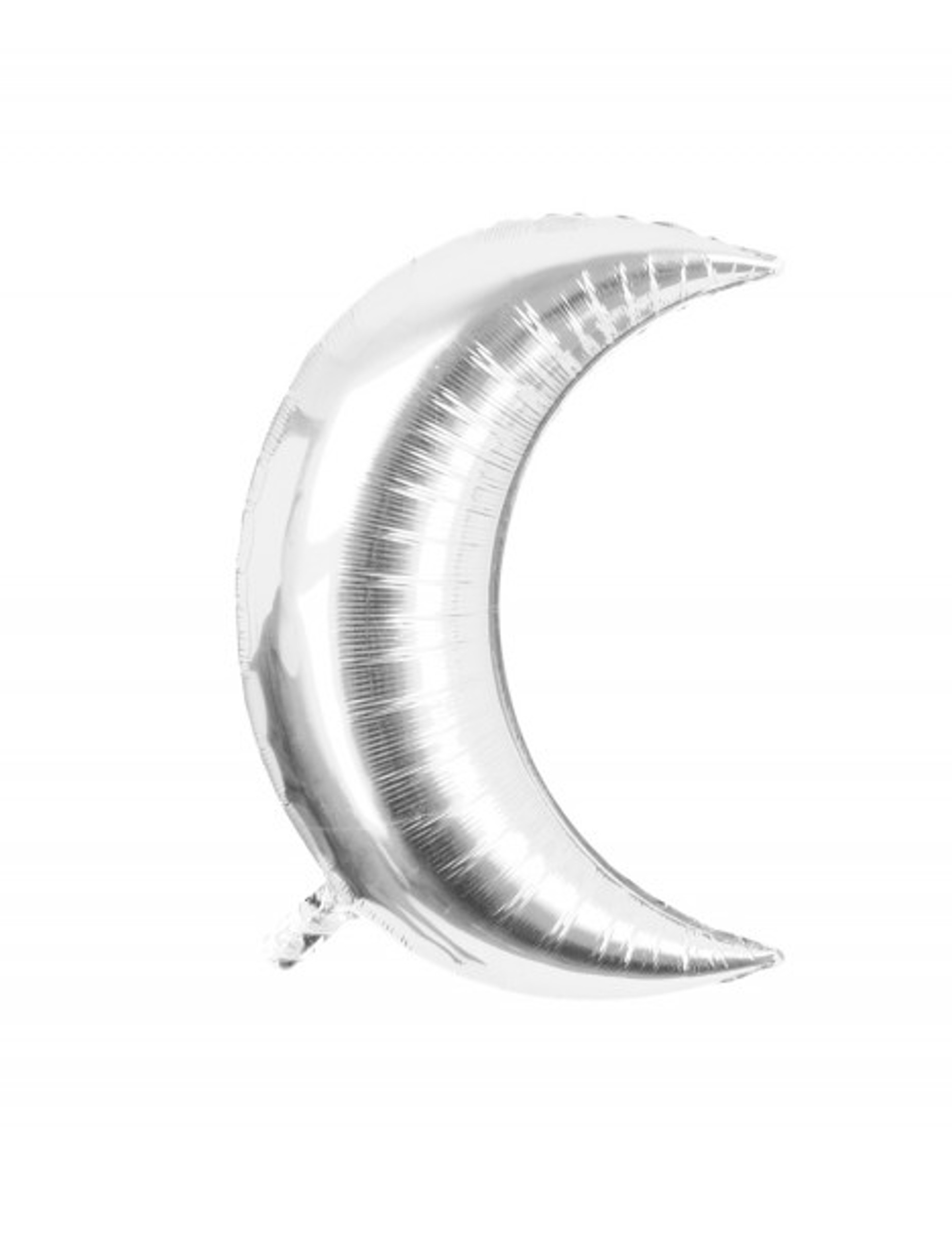 Aluminium ballon halve maan zilver 46 x 71 cm - Partyversiering